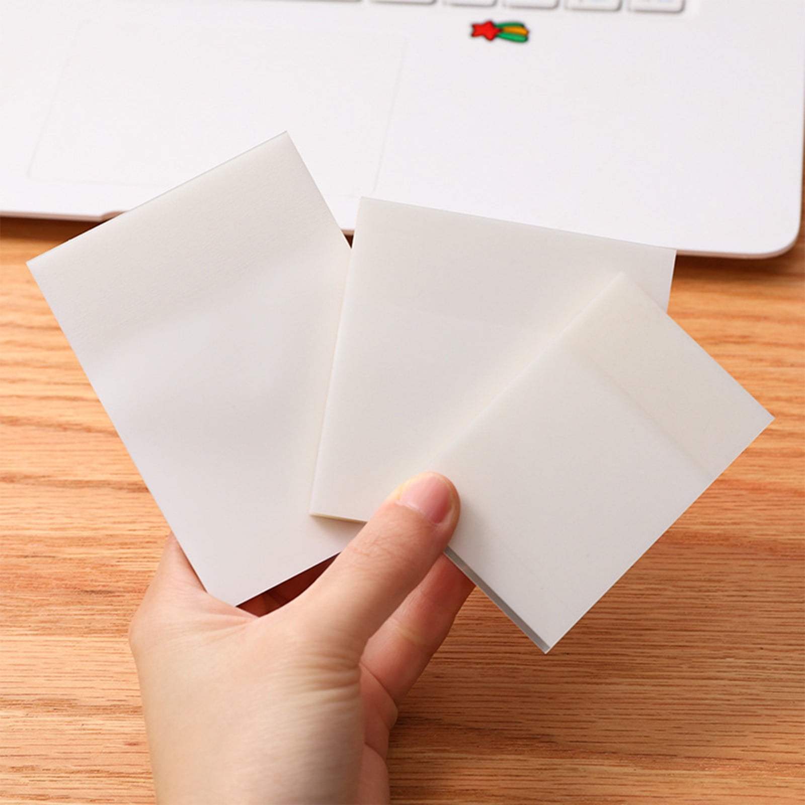 Transparent Peel-off Sticky Notes, Office Study Desk Pad, 100 Sheets ...