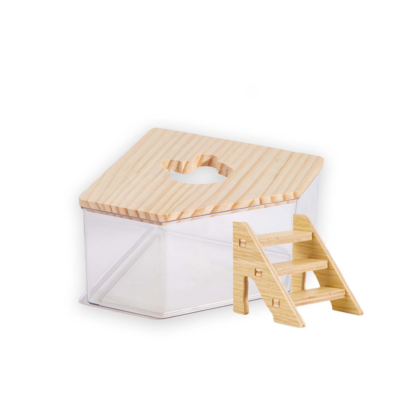 Transparent Pentagon Hamster Sand Bath Box for Hamster Cage Accessories ...