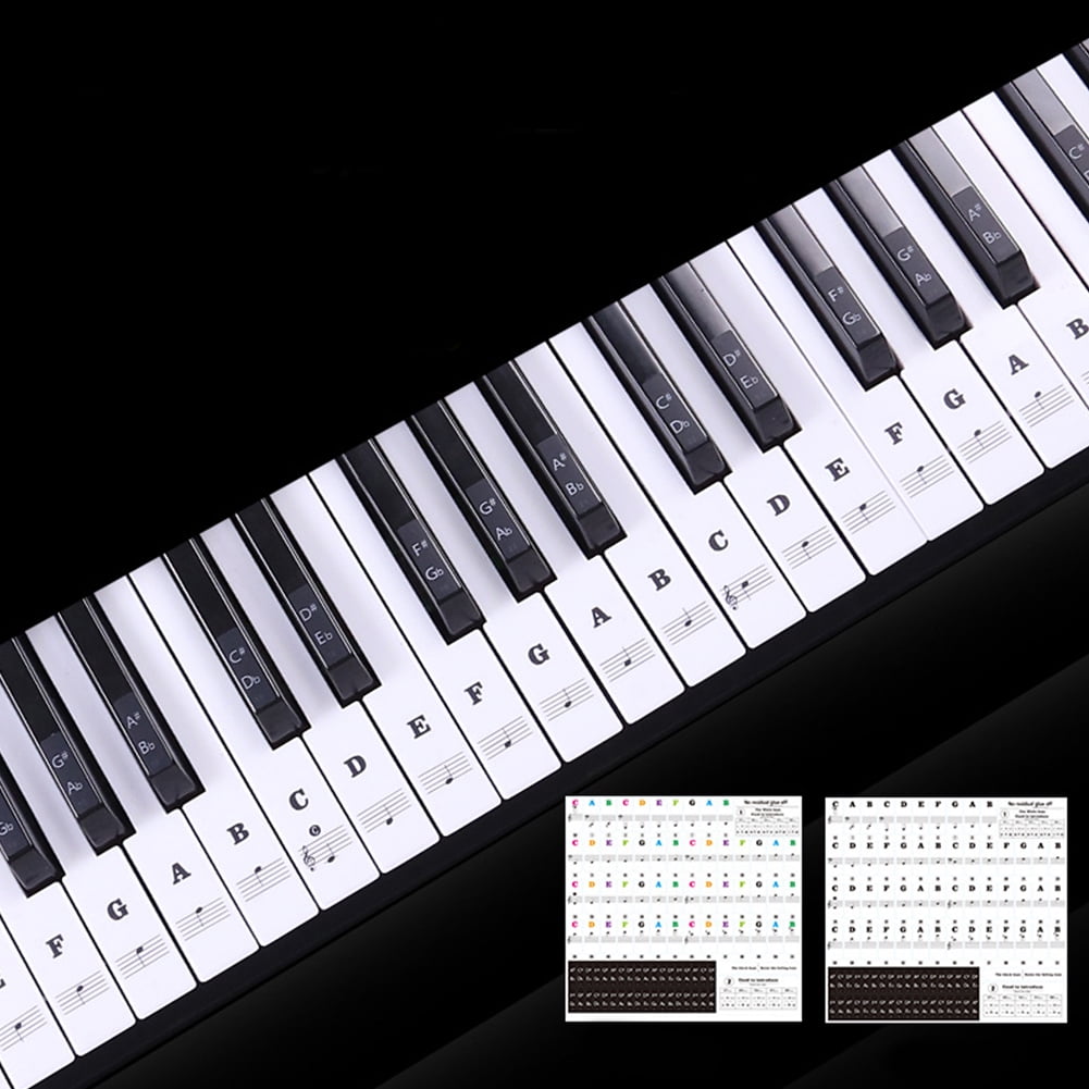 Transparent Piano Keyboard Sticker 88 Keys Electronic Keyboard Piano ...