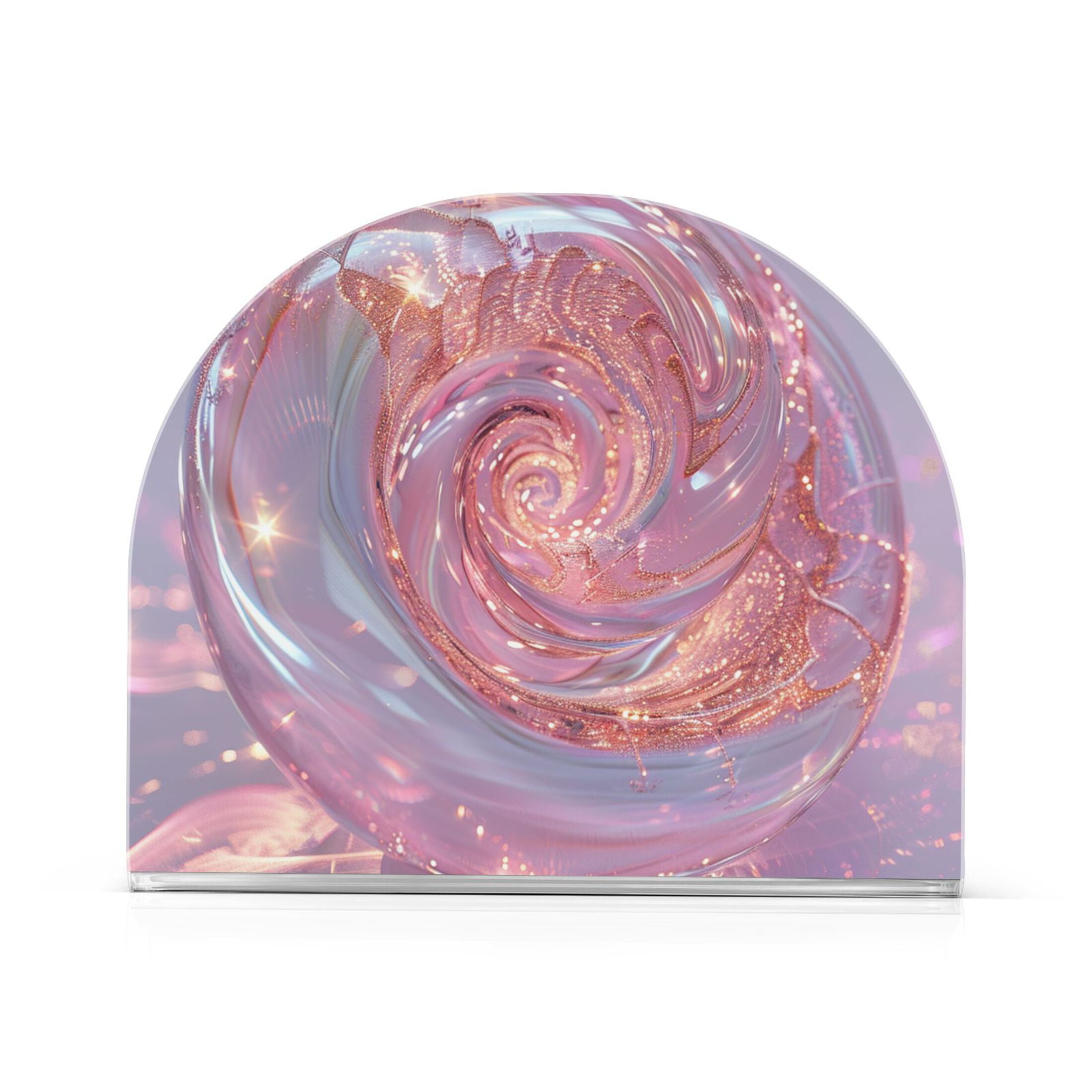 Transparent Pink Spiral Napkin Holder for Table Clear Napkin Stand ...
