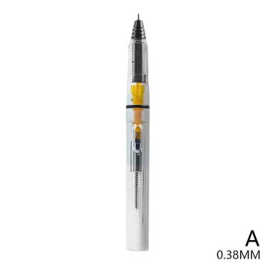 2Pcs Press Fountain Pen, Retractable Extra Fine Nib Metal Ink Pen with ...