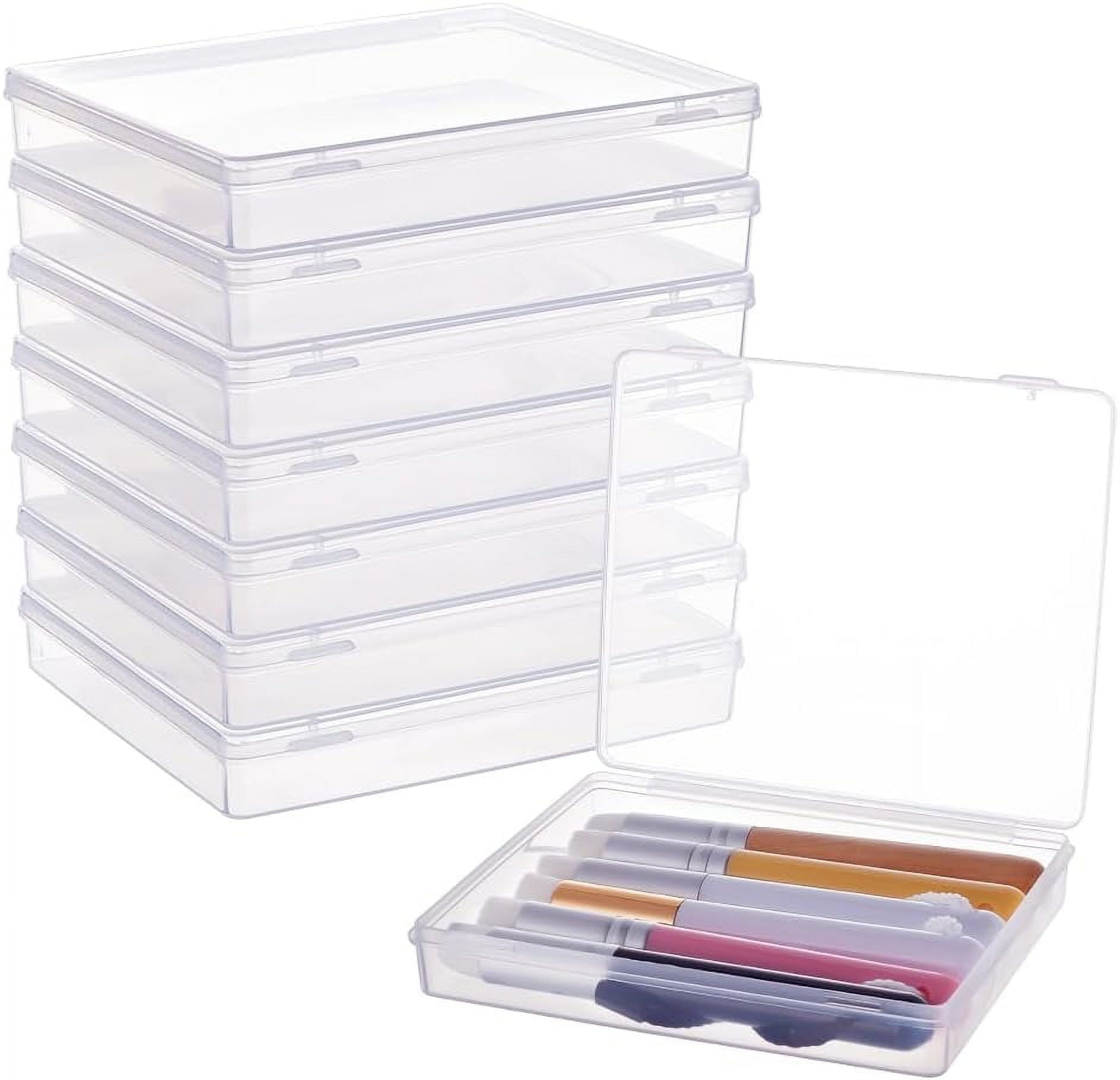 Transparent Plastic Bead Containers Cuboid Clear 11.8x9.8x2cm 8pcs/set ...