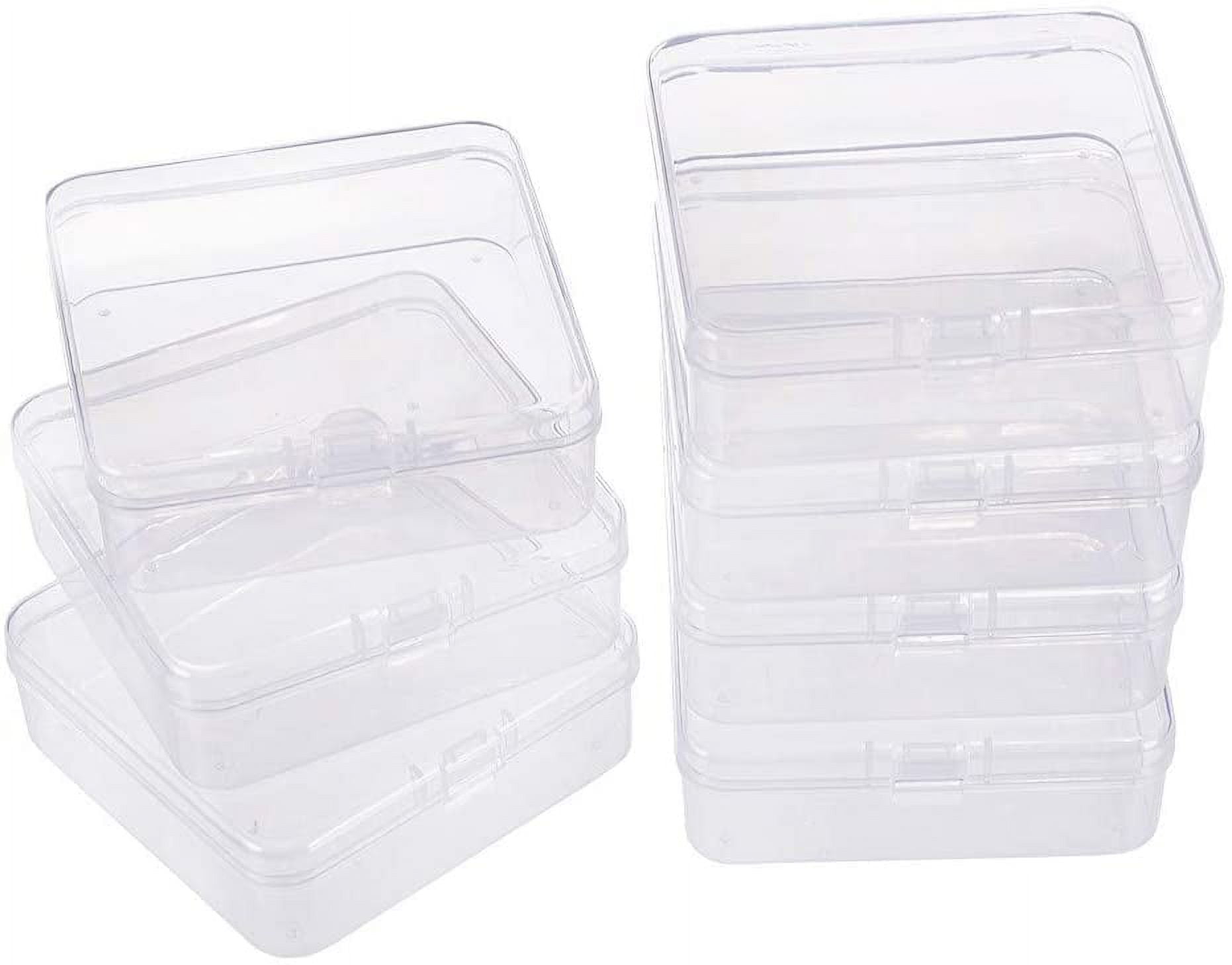 Transparent Plastic Bead Containers Cuboid Clear 82x82x27mm 10pcs/set ...