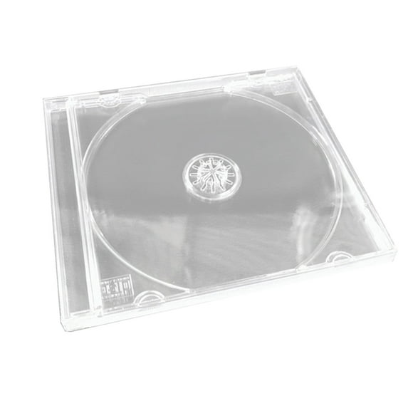 Plastic CD Storage Boxes for Organized Media in White and Blue