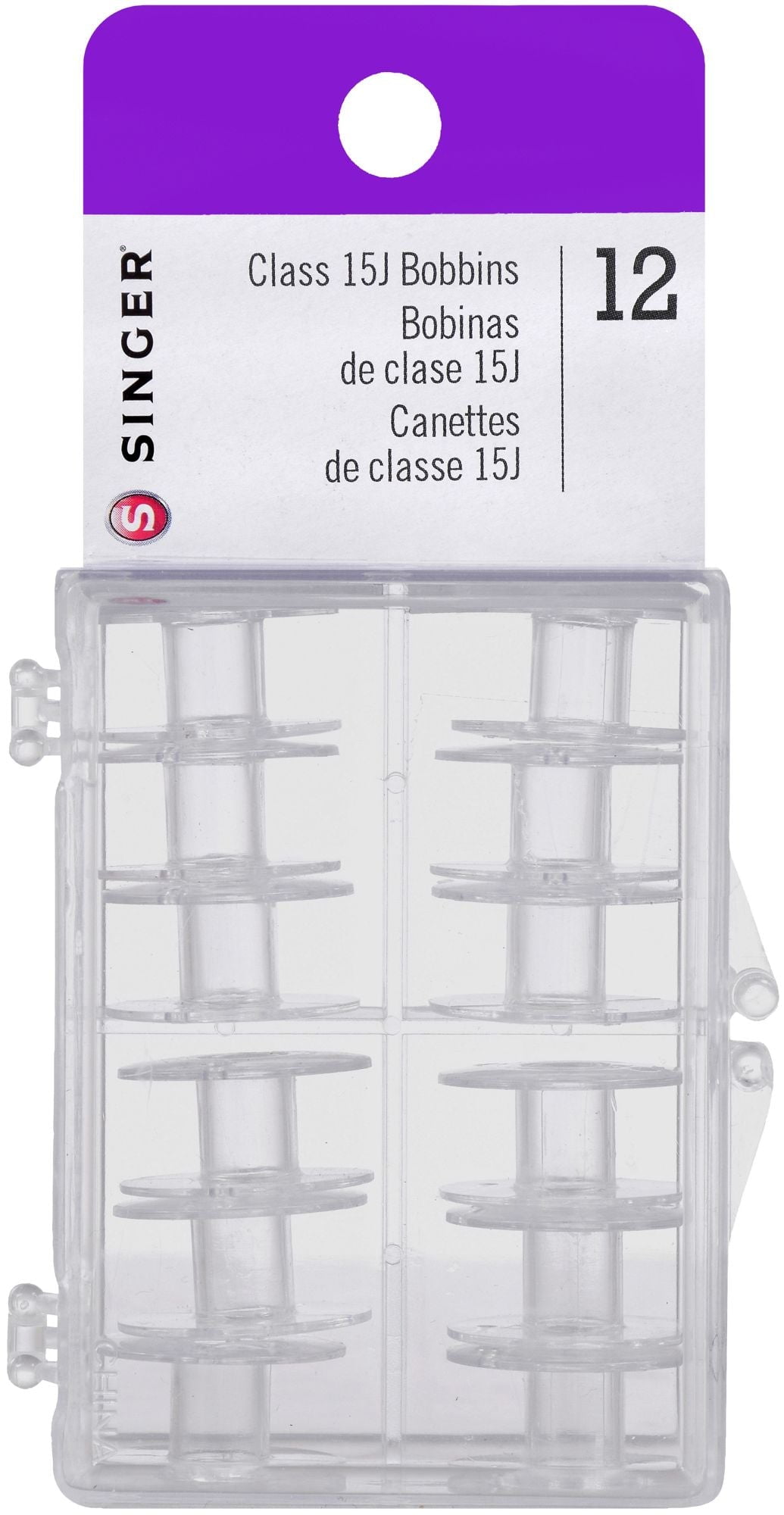 SINGER Transparent Plastic Class 15J Bobbins, 12-Pack, 3" x 6" for ...