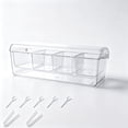 Transparent Plastic Divided Storage Box with Lid - Kitchen Fruit ...