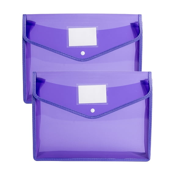 Transparent Plastic Document Folder With Button Closure, Envelope Style ...