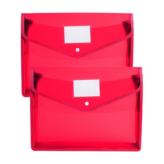 Transparent Plastic Document Folder With Button Closure, Envelope Style ...