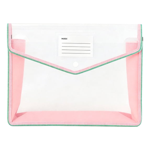 Transparent Plastic Envelope File Folder, A4 Letter Size Expandable ...