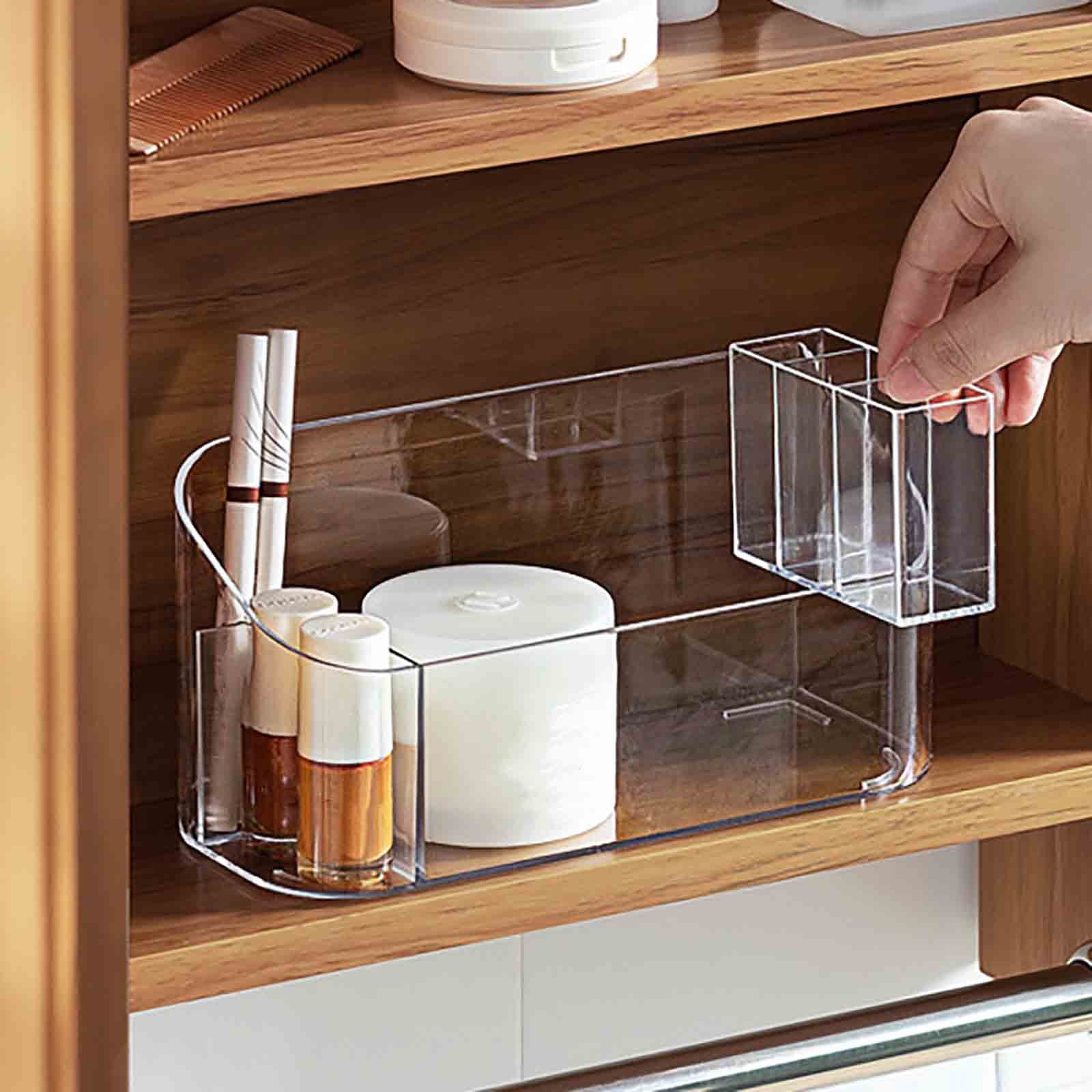 Transparent Plastic Jewelry Box, Desktop Organizer Cabinet, 3-Drawer ...