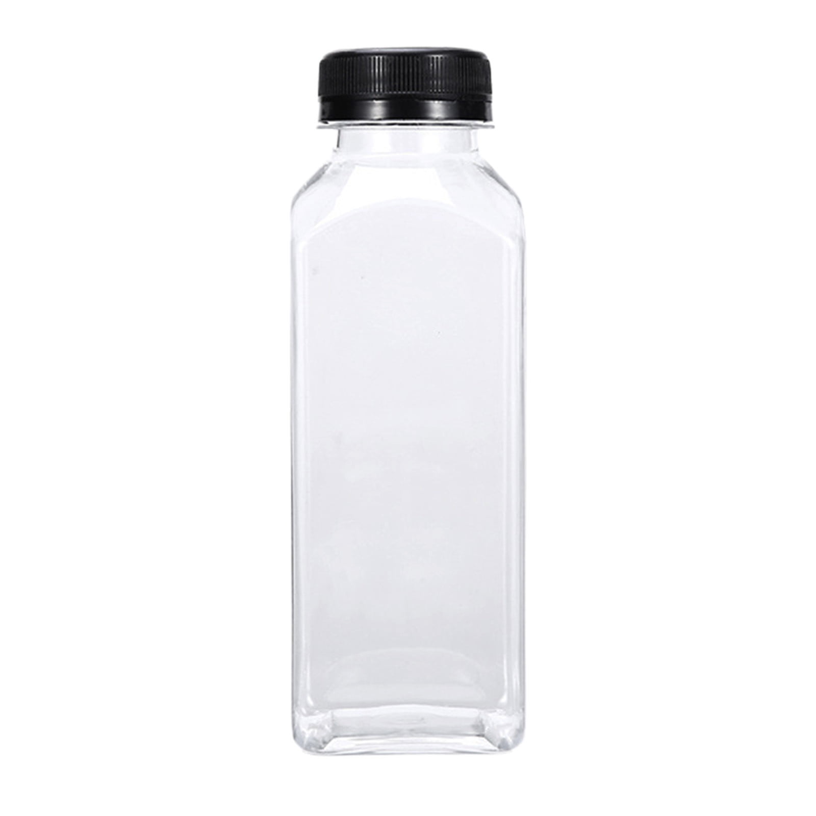 Transparent Plastic Juice Bottle, Square Beverage Container, Lidded ...