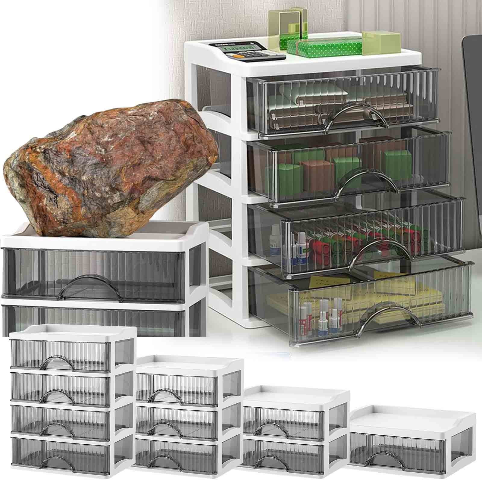 Transparent Plastic Multi-Layer Drawer Storage Trunk | Desktop ...