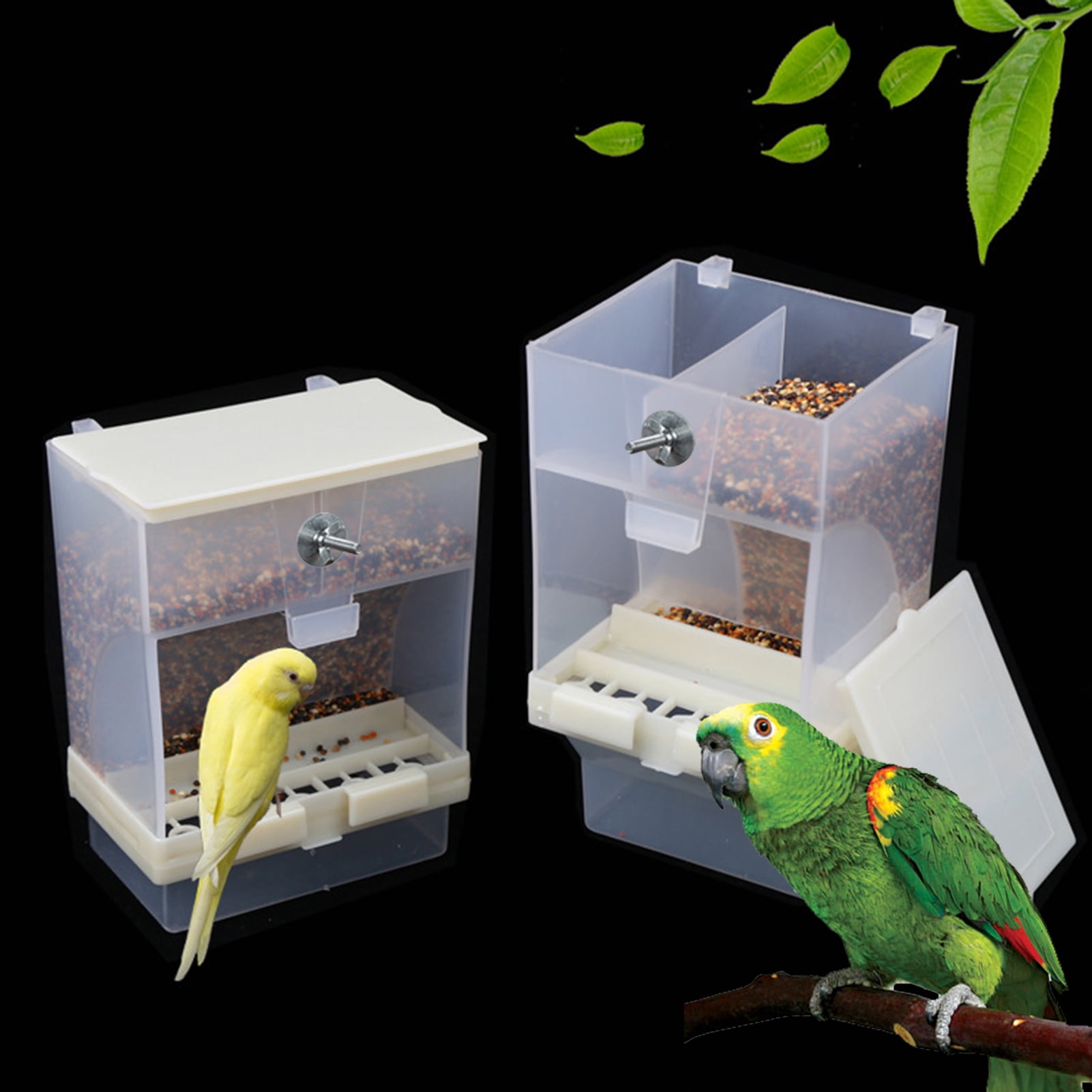 Transparent Plastic Parrot Feeder with Removable Design for Easy ...
