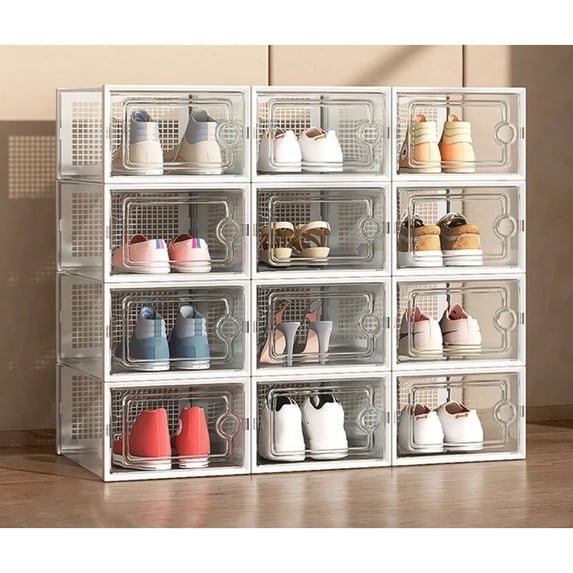 Transparent Plastic Shoe Box Set - Moisture-Proof, Waterproof, With ...
