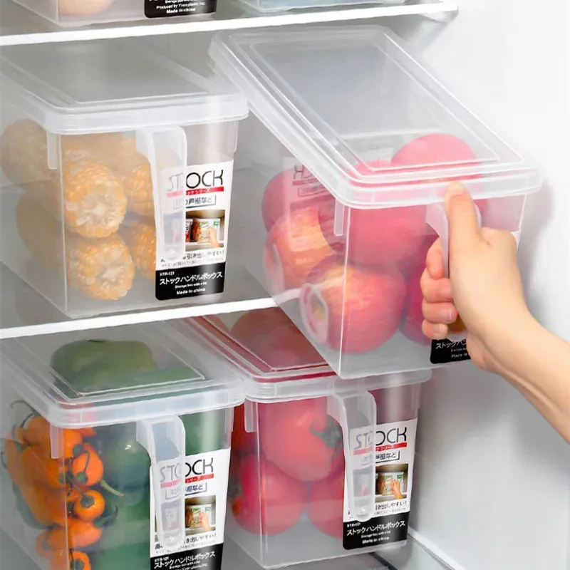 Transparent Plastic Storage Box For Fruits And Vegetables Freshness ...