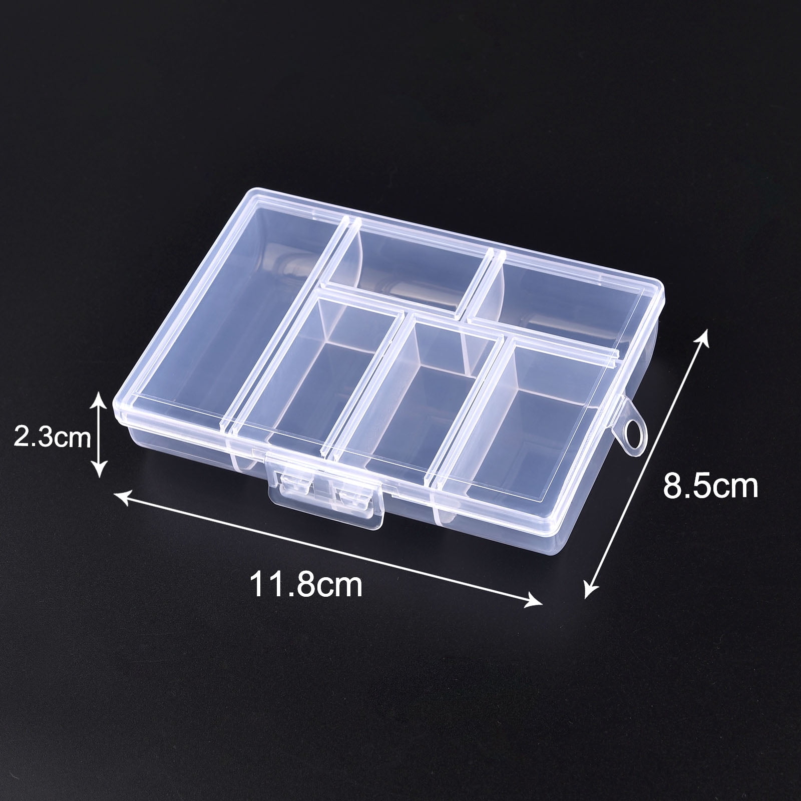 Transparent Plastic Storage Jewelry Box Compartment Adjustable ...