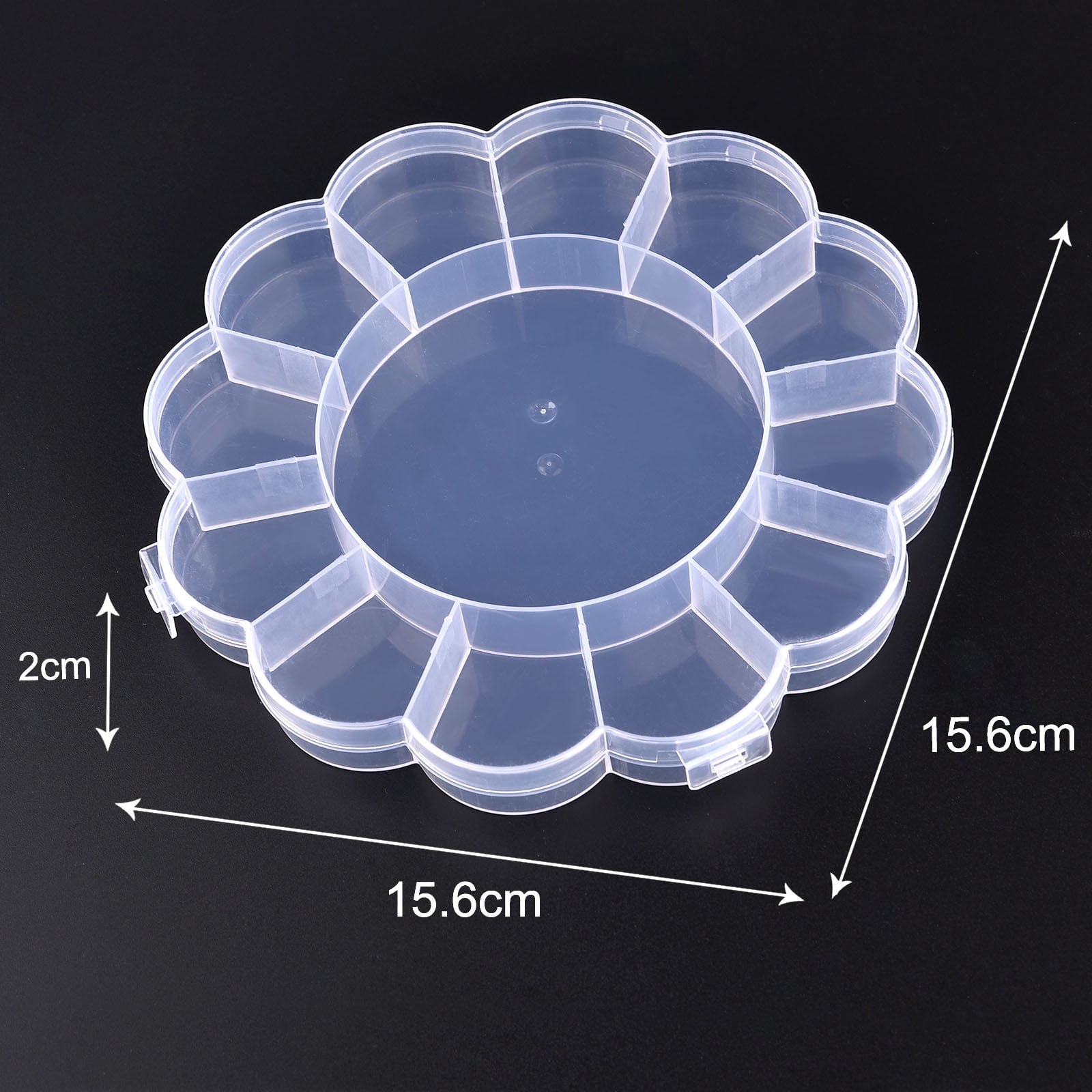 Transparent Plastic Storage Jewelry Box Compartment Adjustable ...