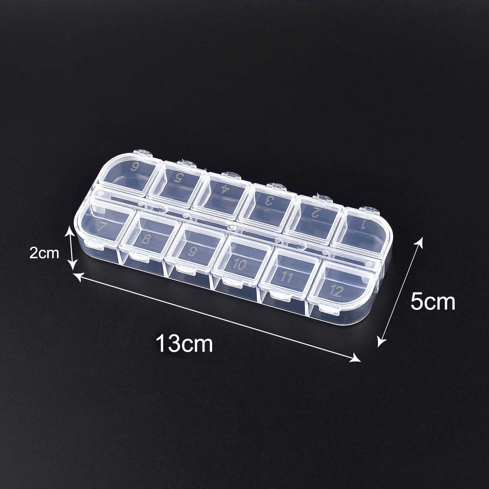 Transparent Plastic Storage Jewelry Box Compartment Adjustable ...