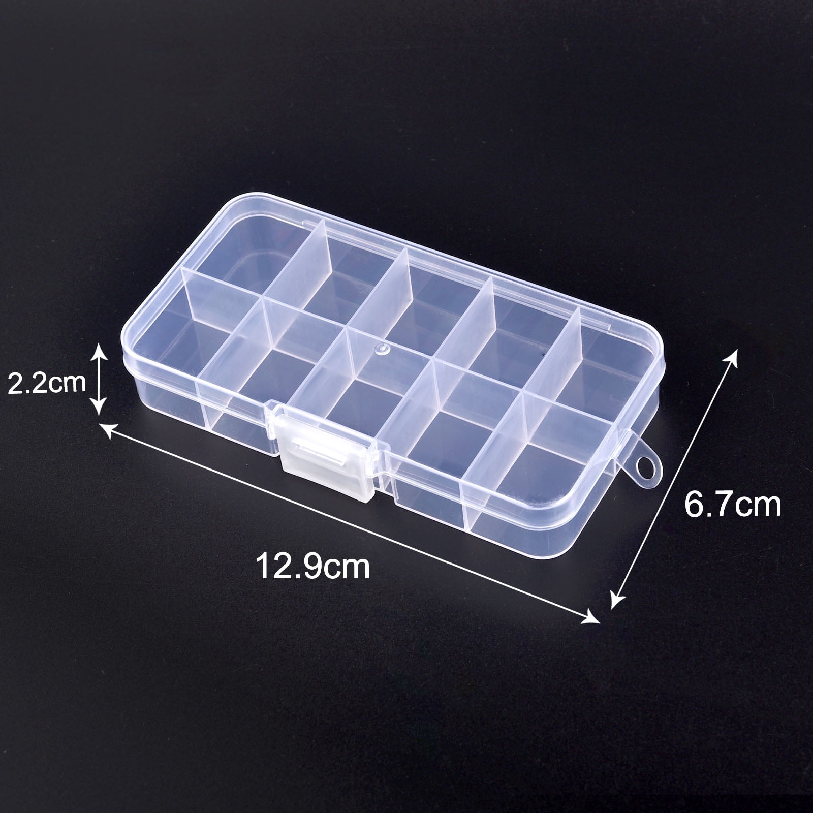 Transparent Plastic Storage Jewelry Box Compartment Adjustable ...