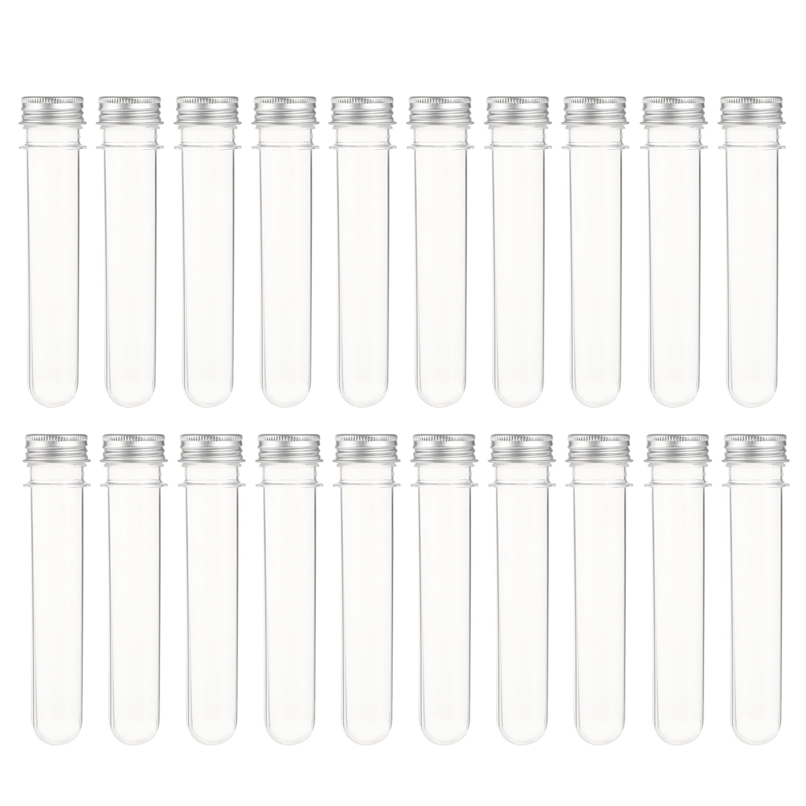 Transparent Plastic Test Tube Bottles with Screw Caps for Liquid ...