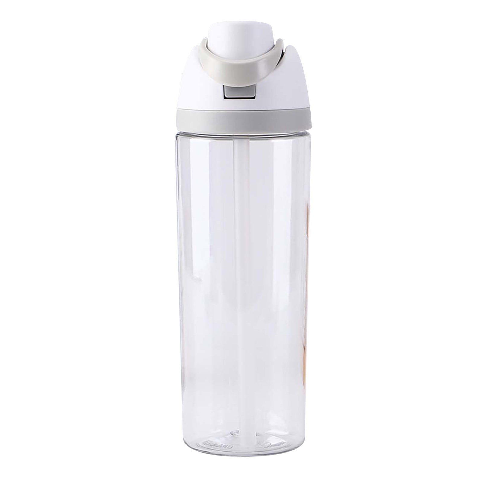 Transparent Plastic Water Bottle, 750Ml White Sports Water Bottles for Kids Bpa Free Water ...