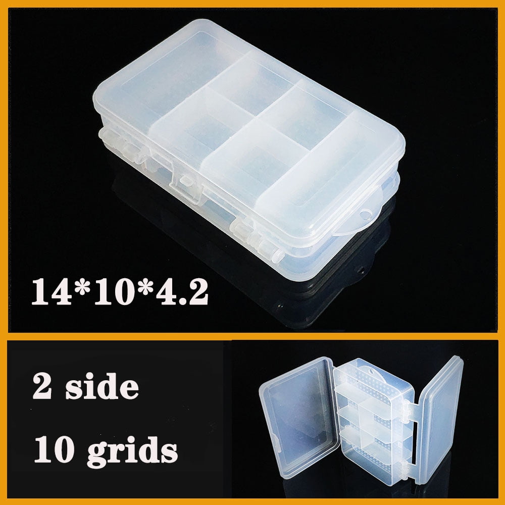 Transparent Plastic box Screw Compartment Box Jewelry Earring Display ...