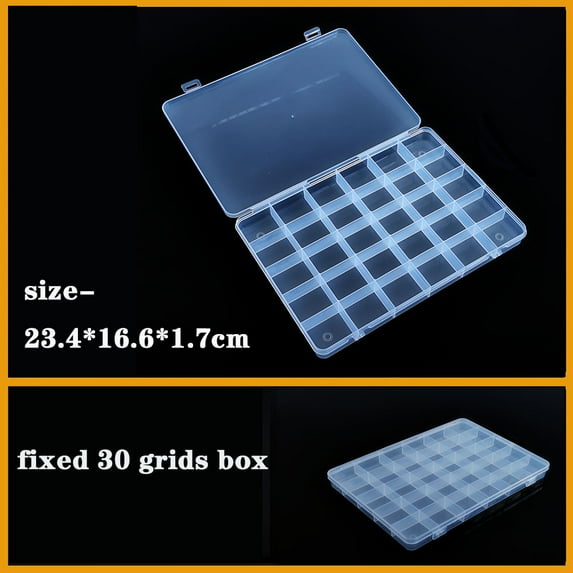 Transparent Plastic box Screw Compartment Box Jewelry Earring Display ...