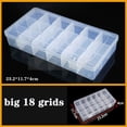 Transparent Plastic box Screw Compartment Box Jewelry Earring Display ...