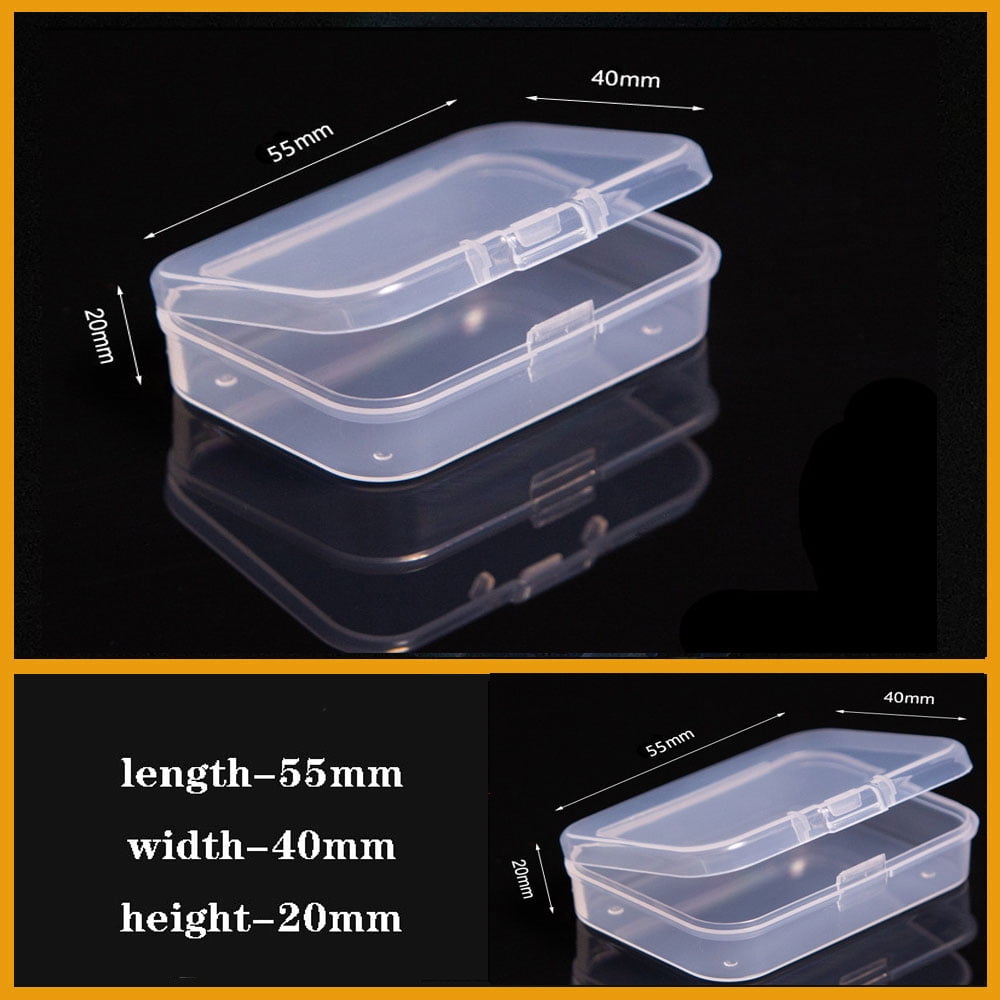 Transparent Plastic box Screw Compartment Box Jewelry Earring Display ...