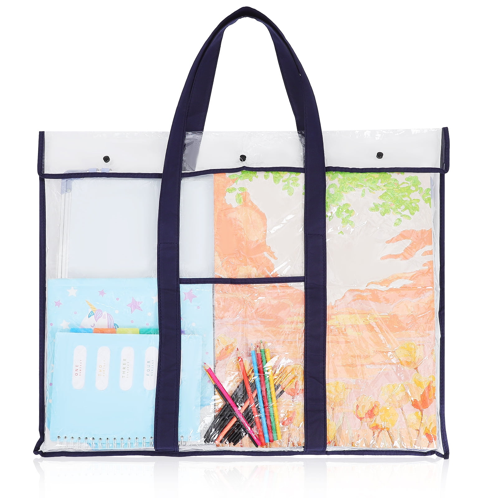 Transparent Poster Storage Bag Art Portfolio Bulletin Board Holder ...