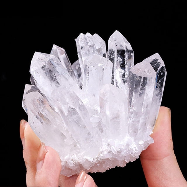 Transparent Quartz Crystal Cluster Energy Stone Crystalline Cave ...