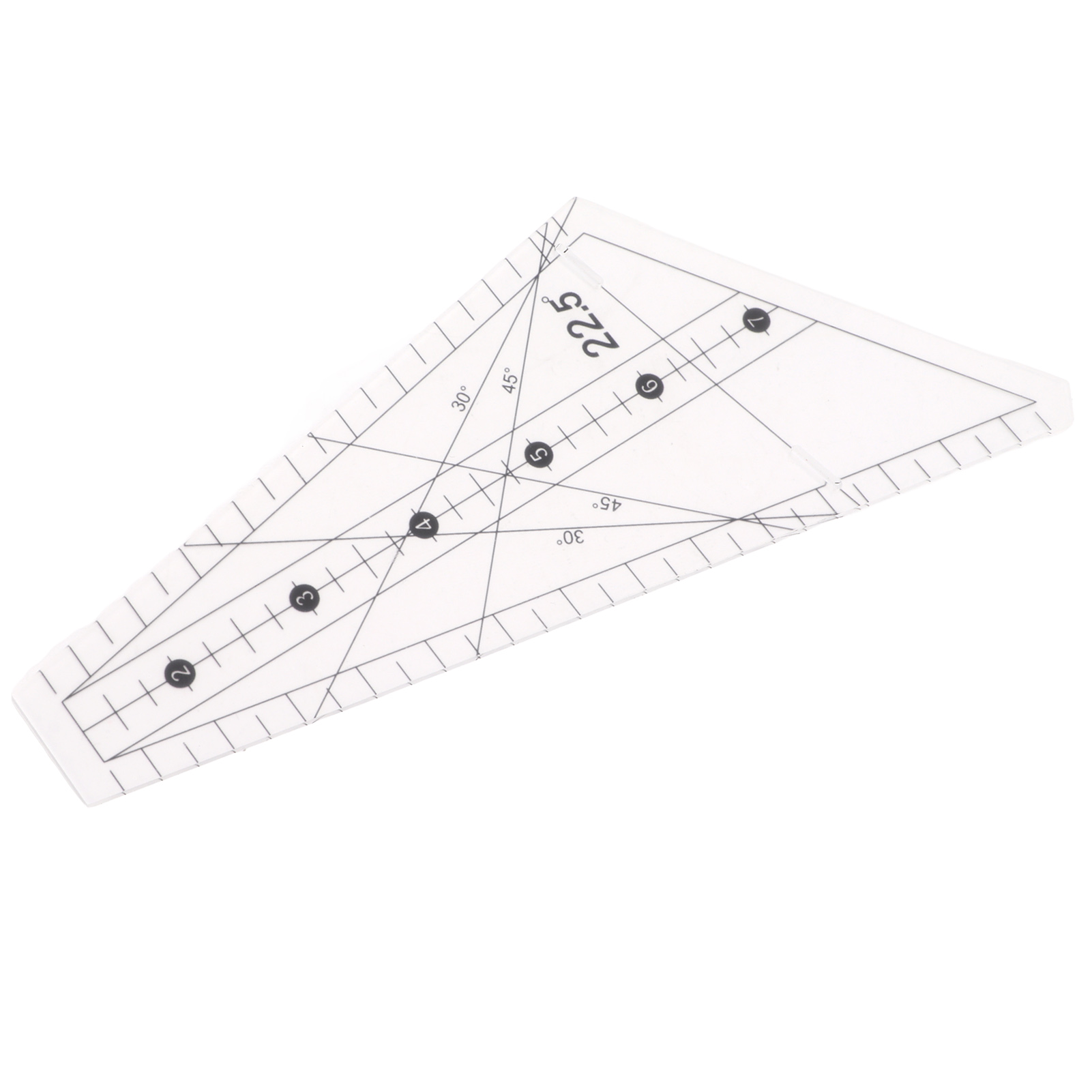 Transparent Quilting Ruler with 22.5° Slot, Sewing Measure Tool for ...