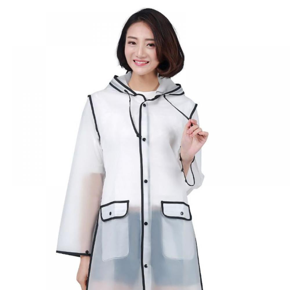 Transparent Raincoat for Women Rain Ponchos for Adult Waterproof Rain ...