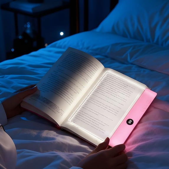 Transparent Reading Light, Dimmable Full Page Light for Night Study ...