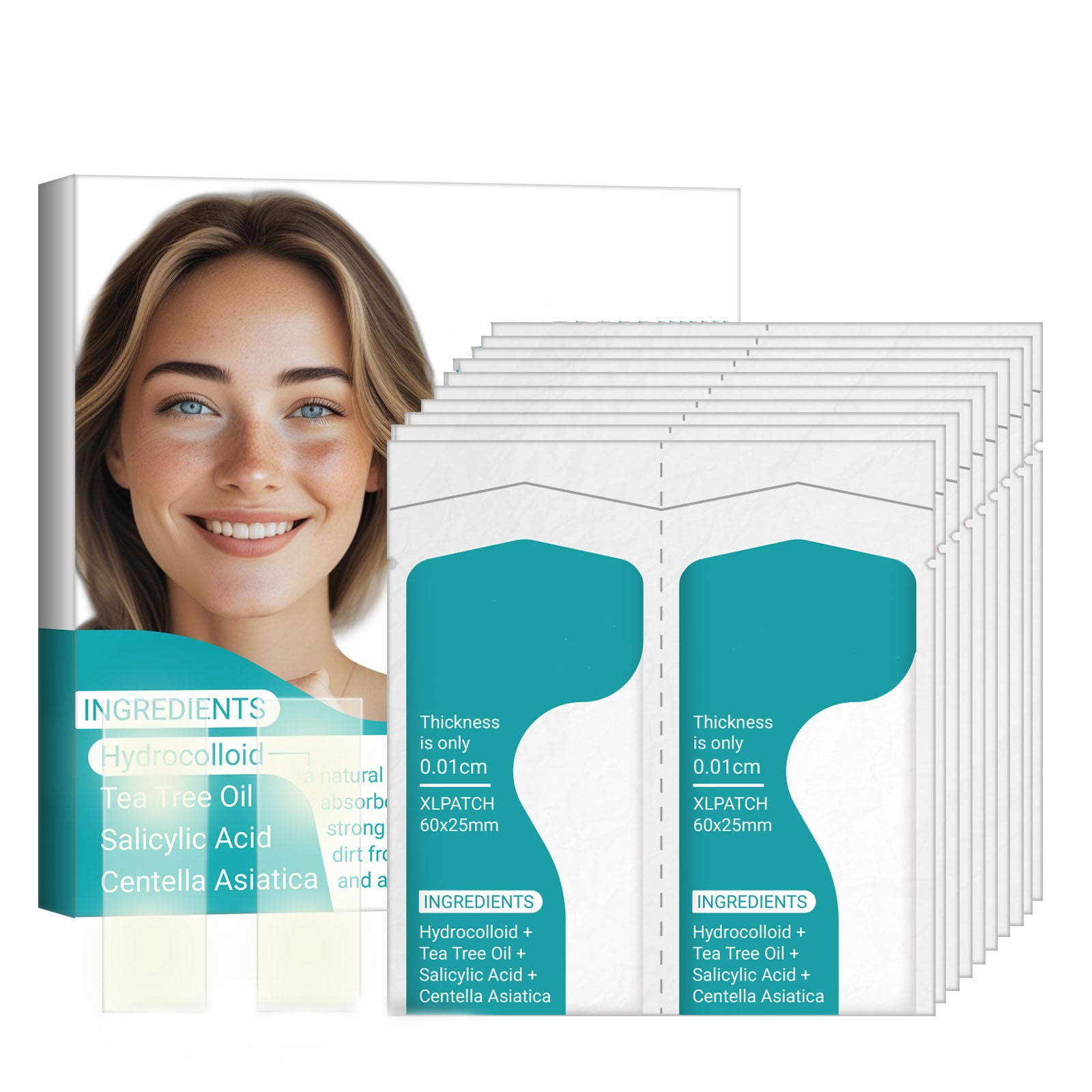 Transparent Rectangular Acne Patch With Thorns 20 Pieces Acne Patch ...