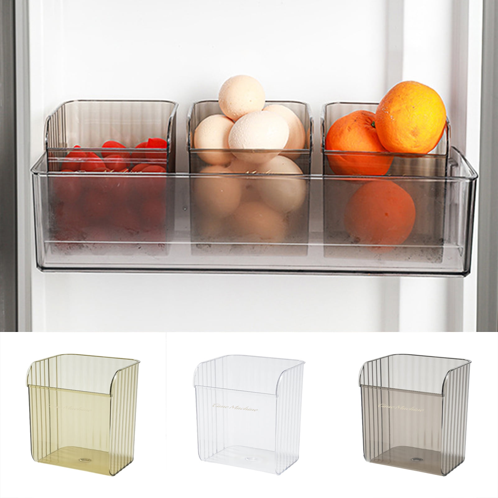 Transparent Refrigerator Side Door Organizer Bin – Food Storage ...