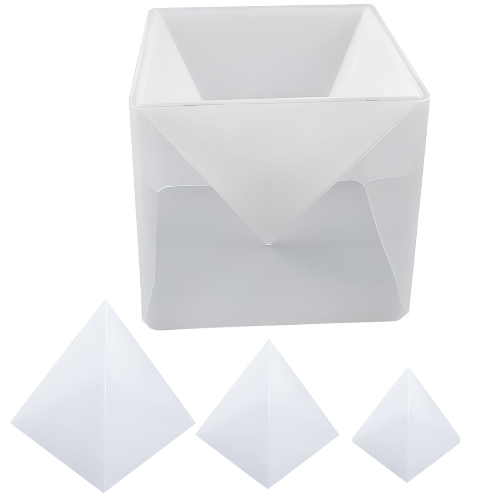 Transparent Resin Pyramid Mold, DIY Silicone Casting Molds for Crafts ...