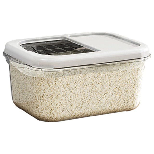 Transparent Rice Bucket Set - Slide Cover, Push-Pull Switch, Good ...
