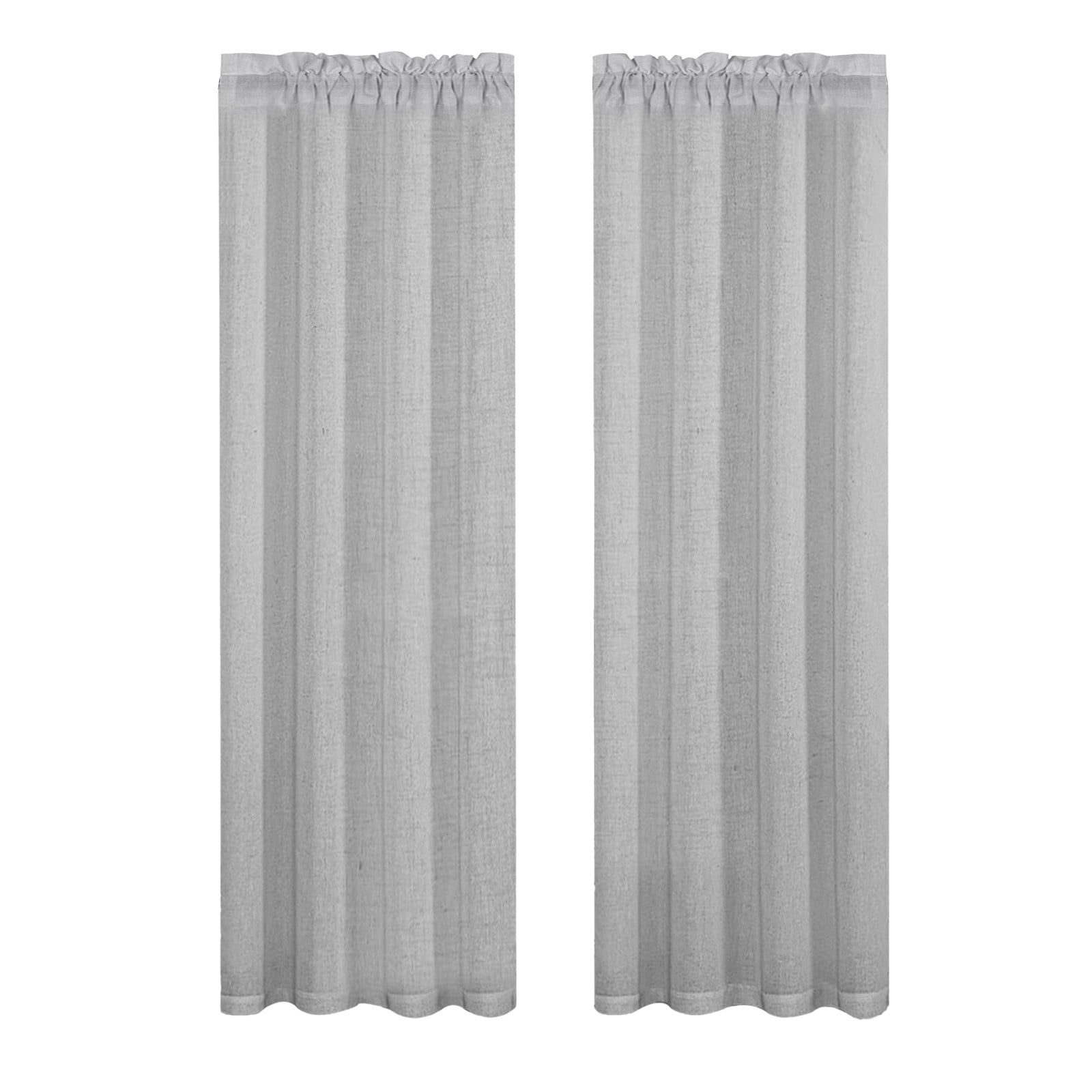 Transparent Rod Pocket Linen Transparent Curtain Living Room Linen ...