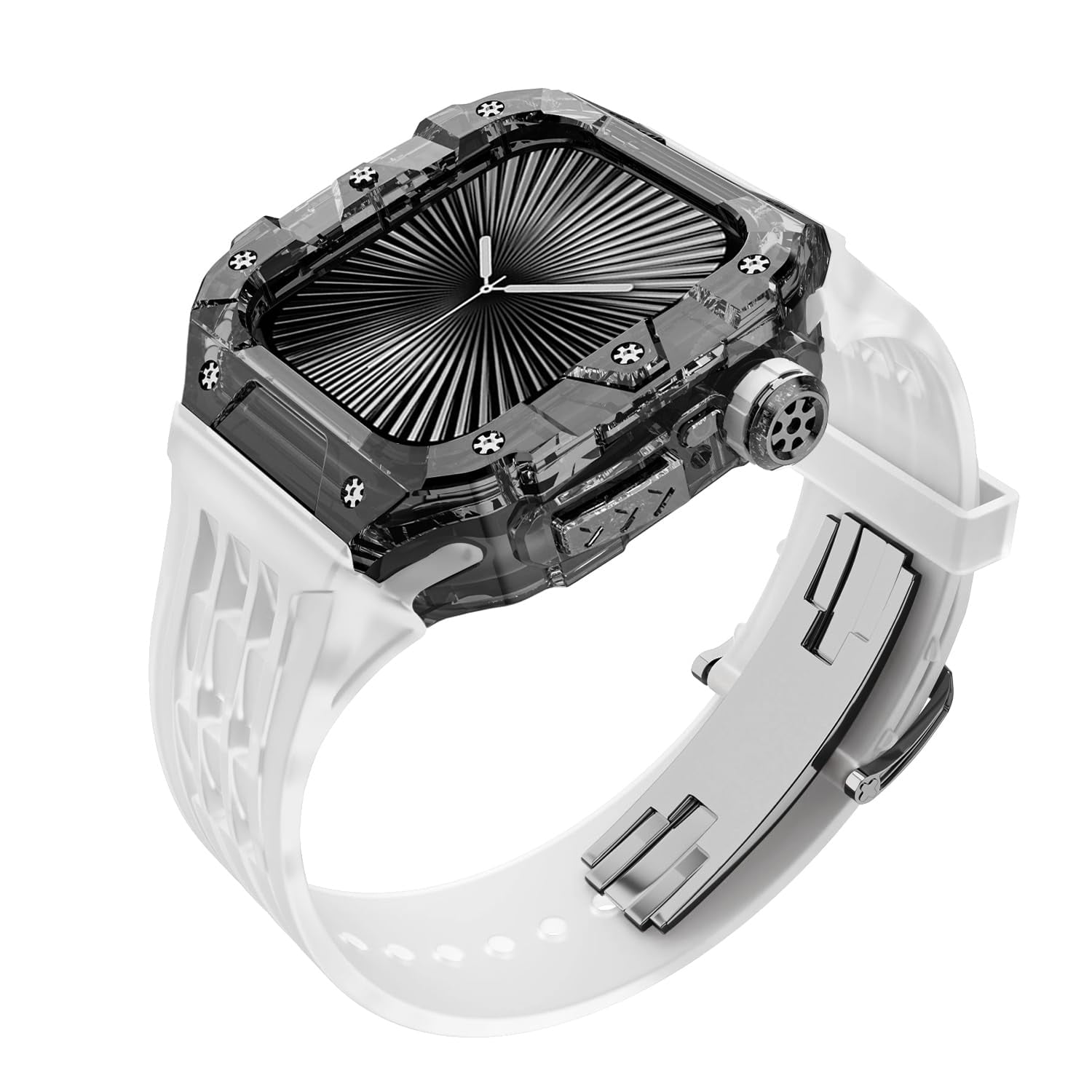Transparent Rugged Case with Band Compatible with Apple Watch Series 10 ...