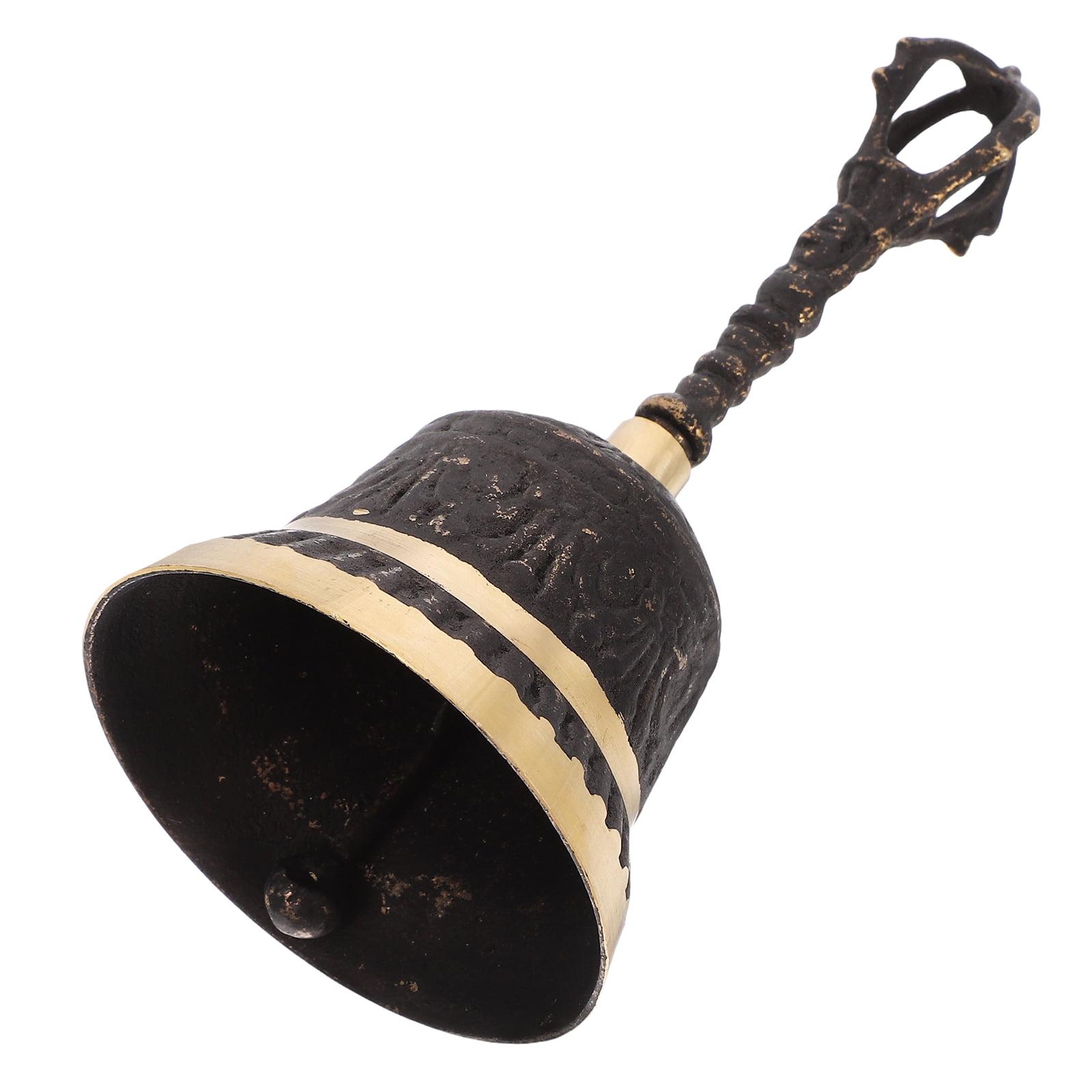 Retro Hand Cranked Bell with Copper Material and Black Color for Daily ...