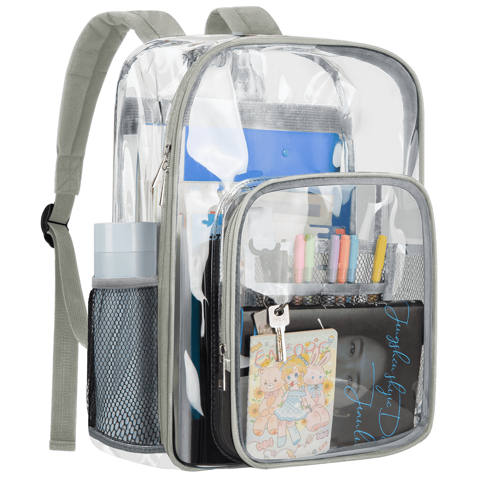 Large Transparent Backpack, Clear Backpack Heavy Duty with Water ...