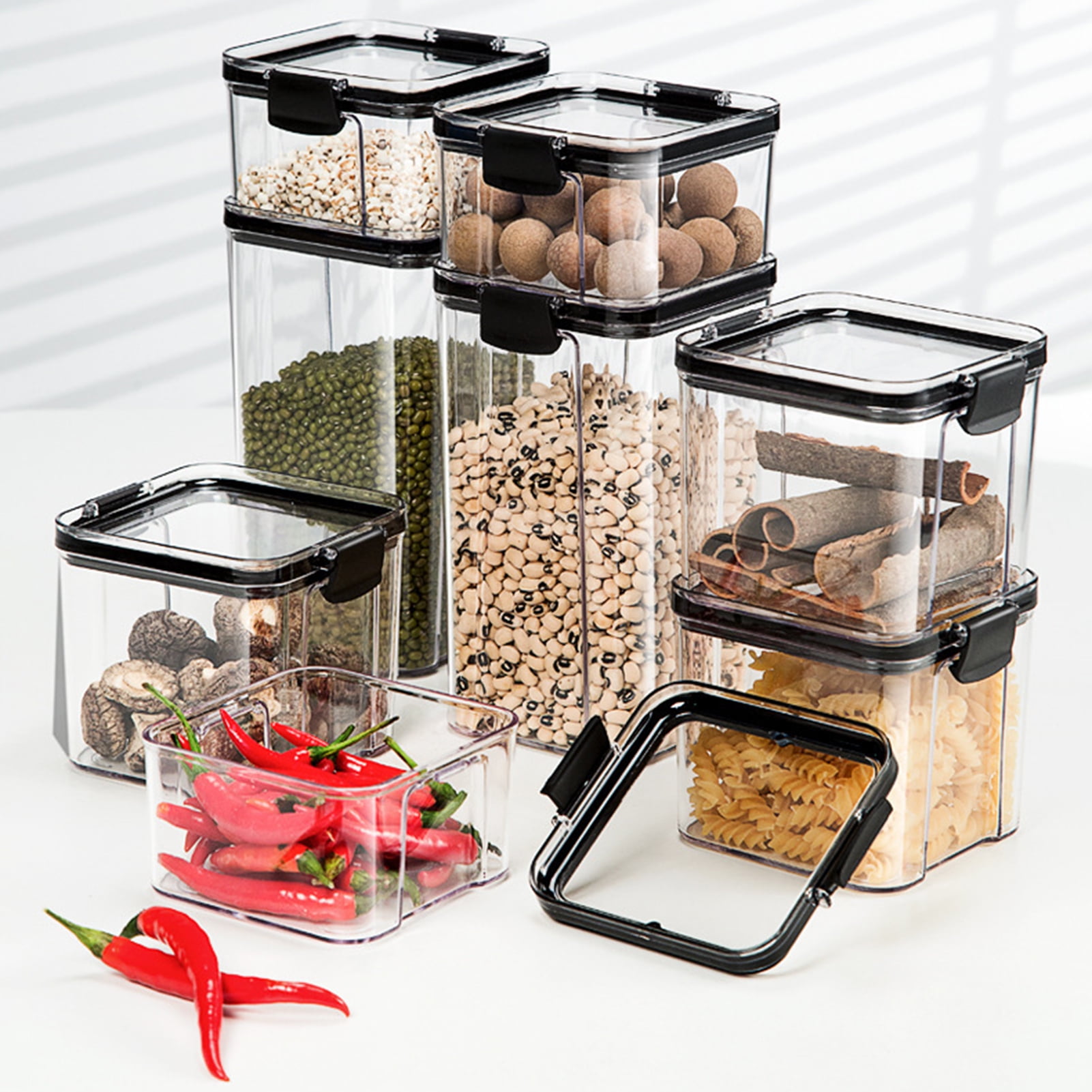 Transparent Sealed Food Storage Ja Airtight Lock Leakproof Dustproof ...