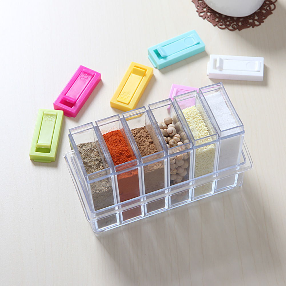Transparent Seasoning Box Clear Spice Rack Organizer Condiment Holder ...