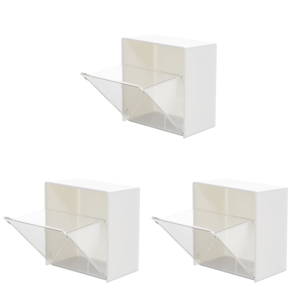 Transparent Self-Adhesive Storage Box Space Saving Wall Mounted Storage ...