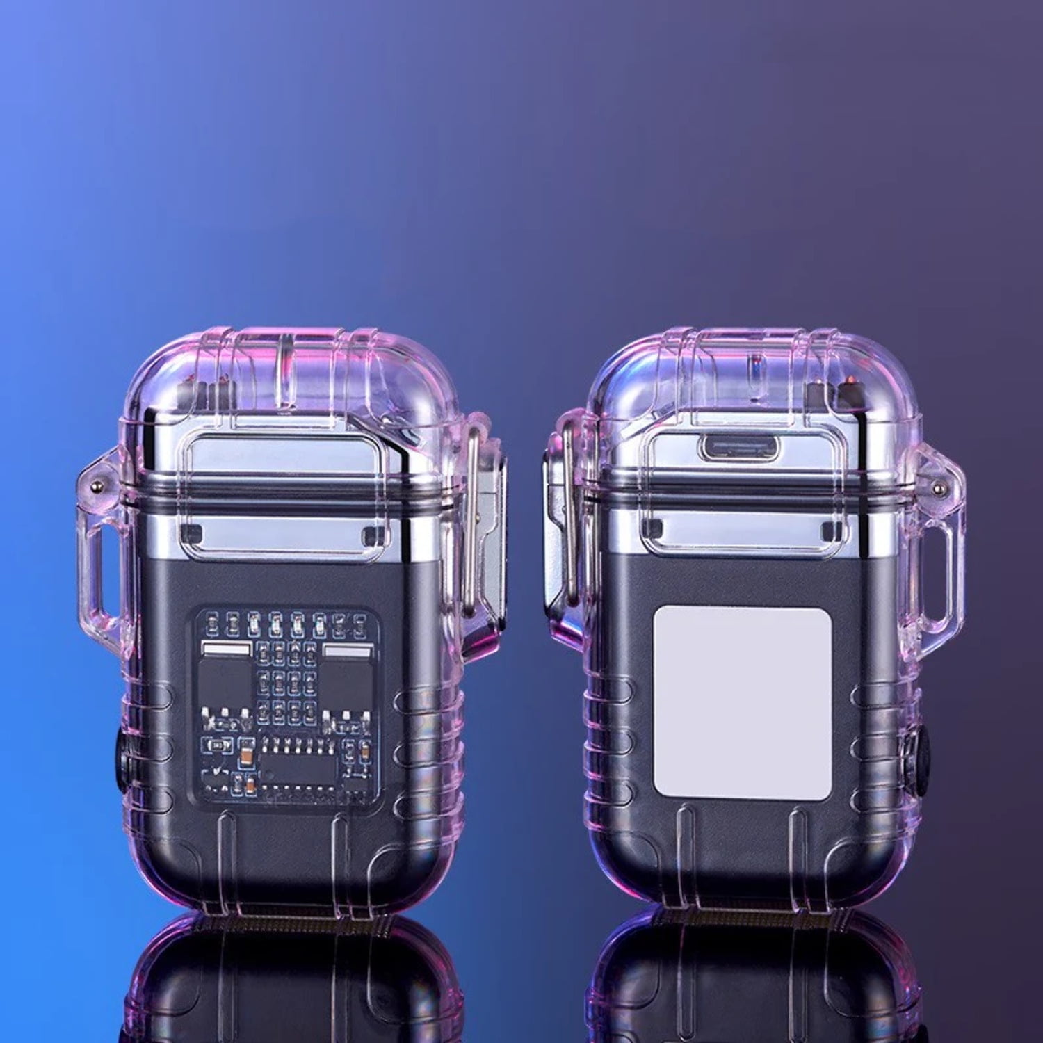 Transparent Shell Double Arc Lighter Waterproof And Windproof Outdoor ...
