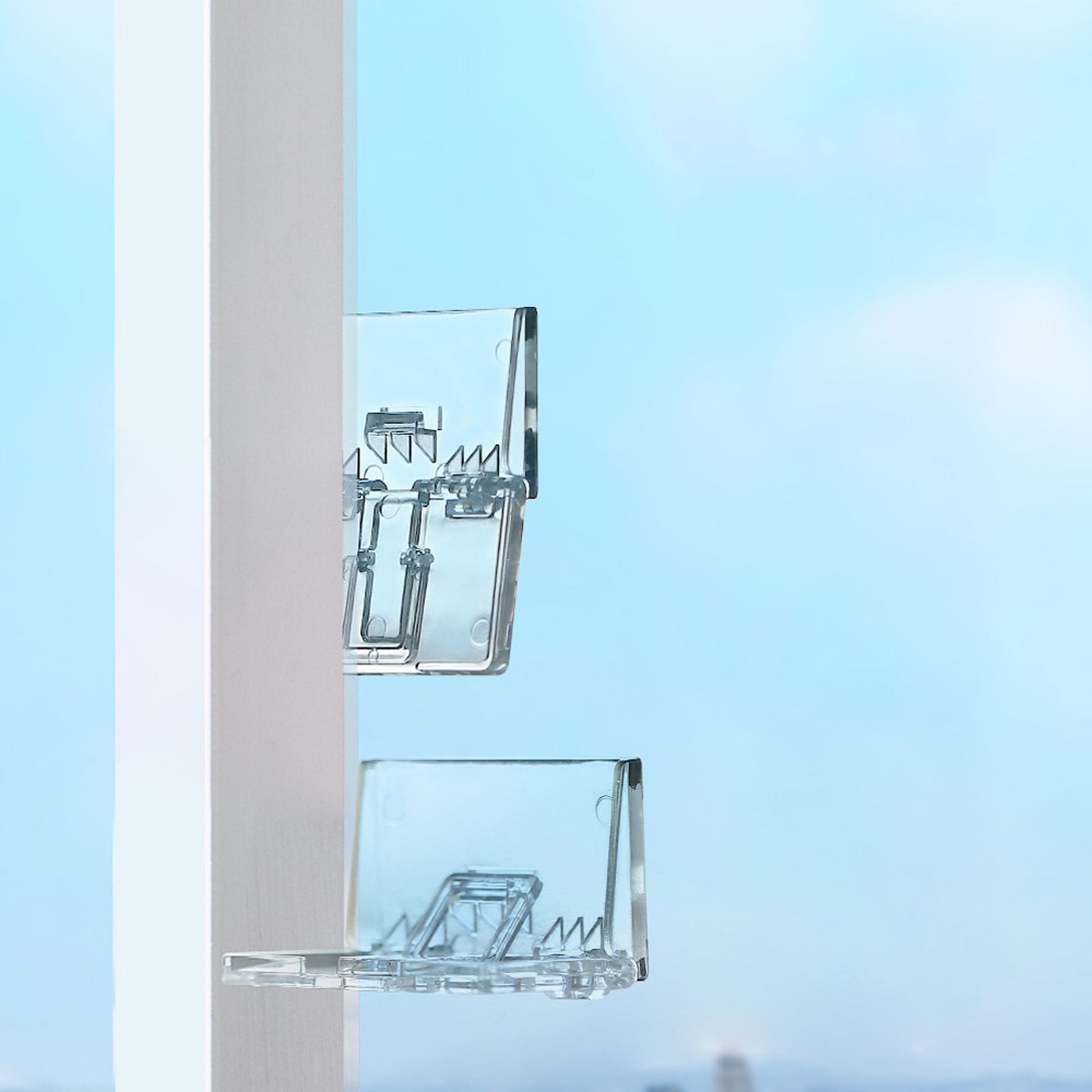 Transparent Sliding Door Stopper, Hidden Lock, Perforation-free Design ...