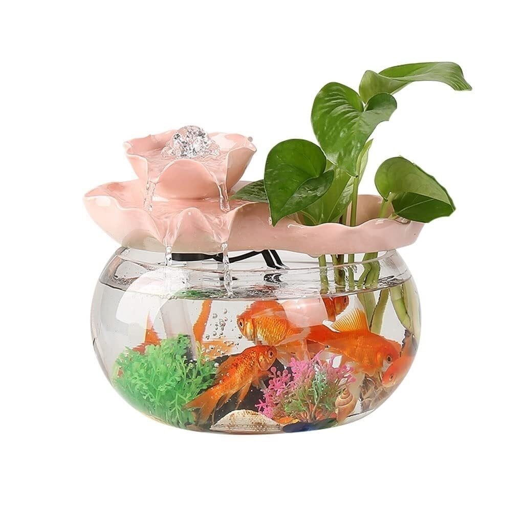 Transparent Small Fish Bowl Durable Desktop Aquarium for Home and ...