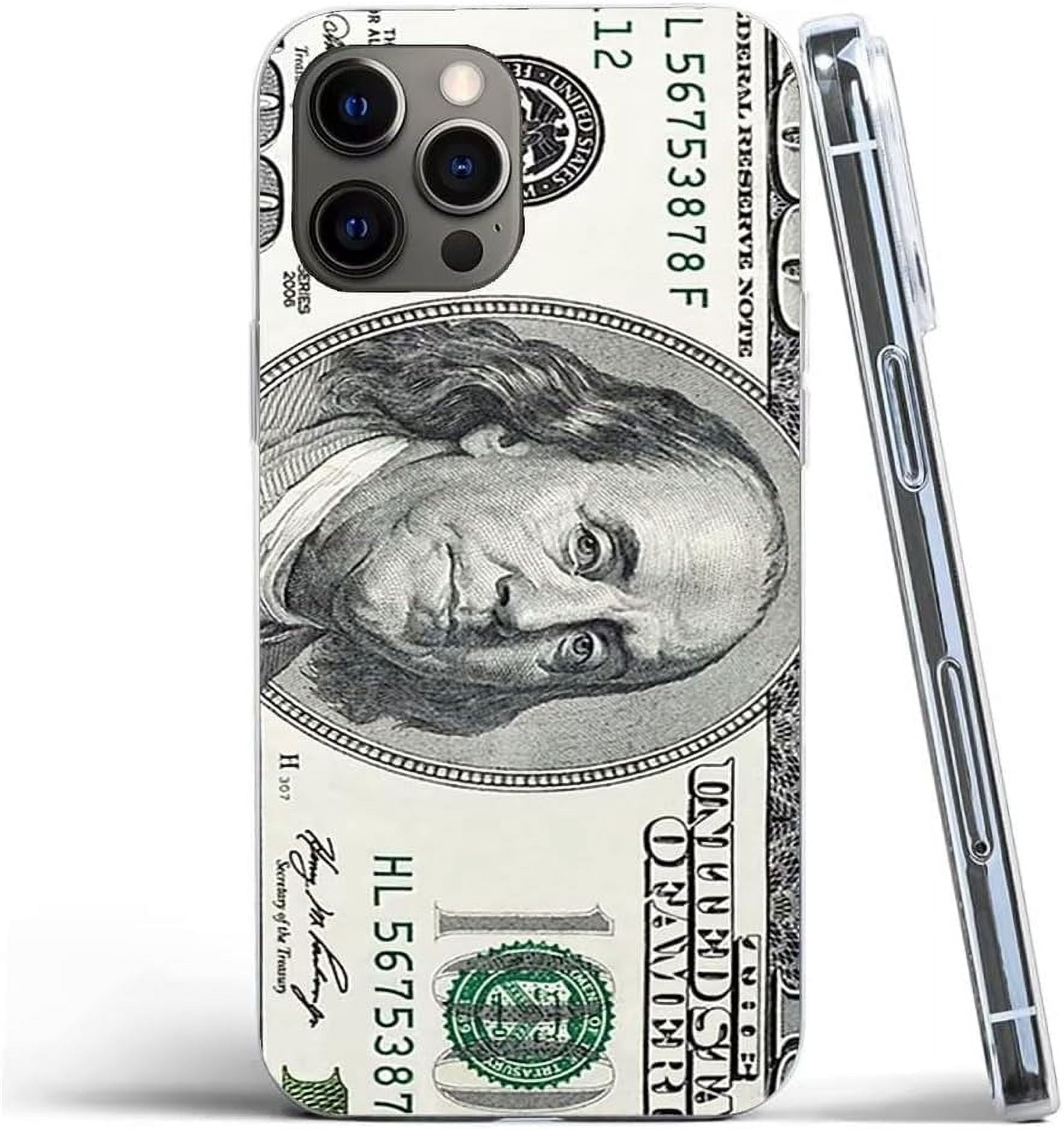 Transparent Soft TPU Flexible Corver Case Cover One Hundred Dollar Bill ...