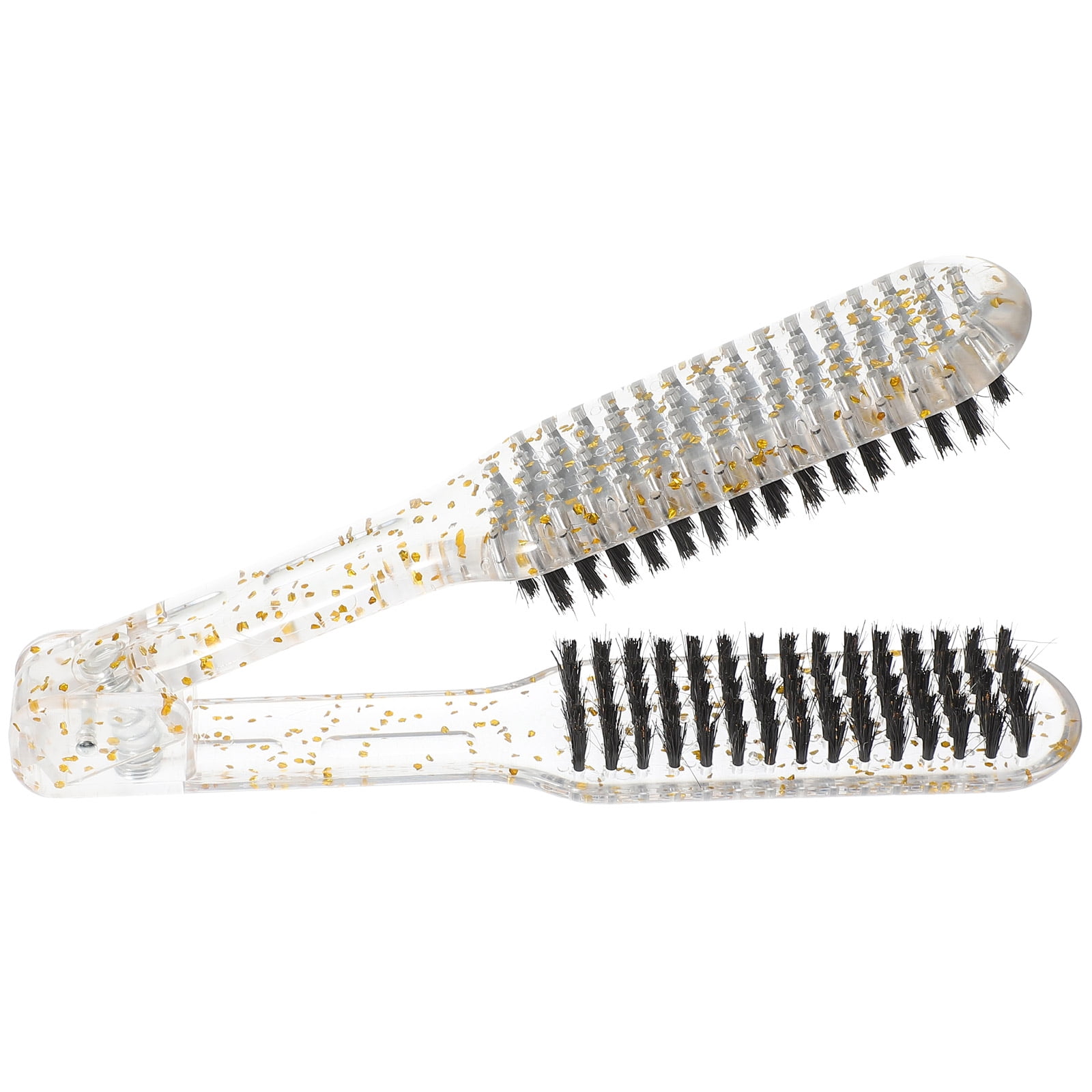 Transparent Splint Comb V-shaped Hair Straightening Ion Ironing Clip ...